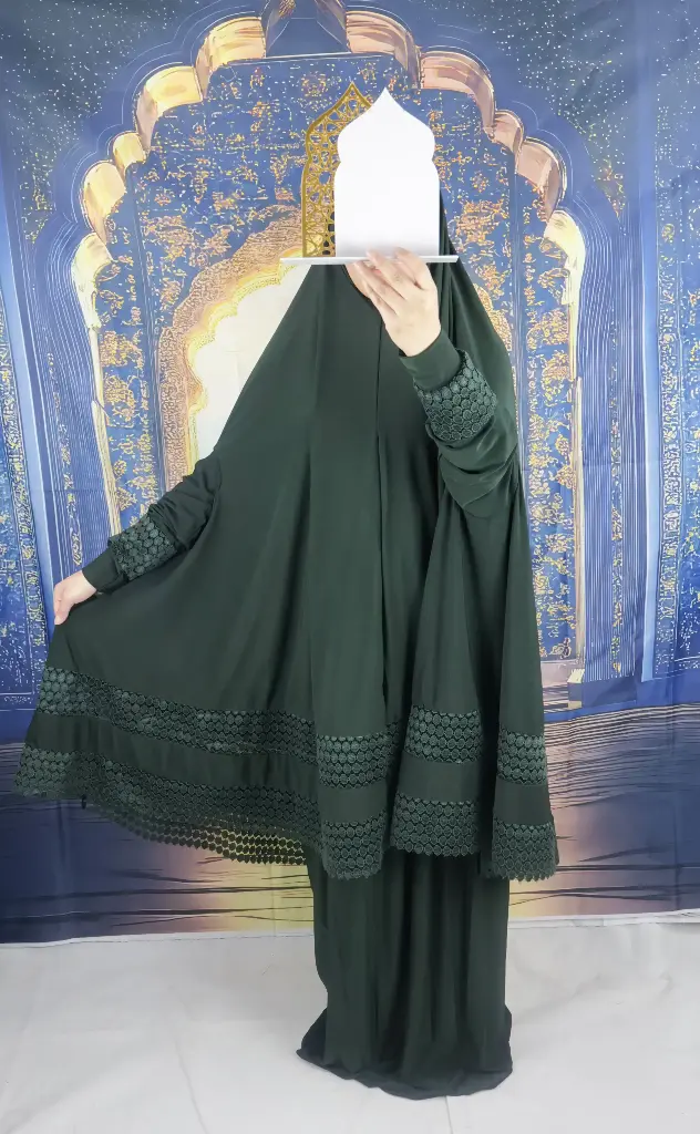 Double Lace Dark Green prayer set